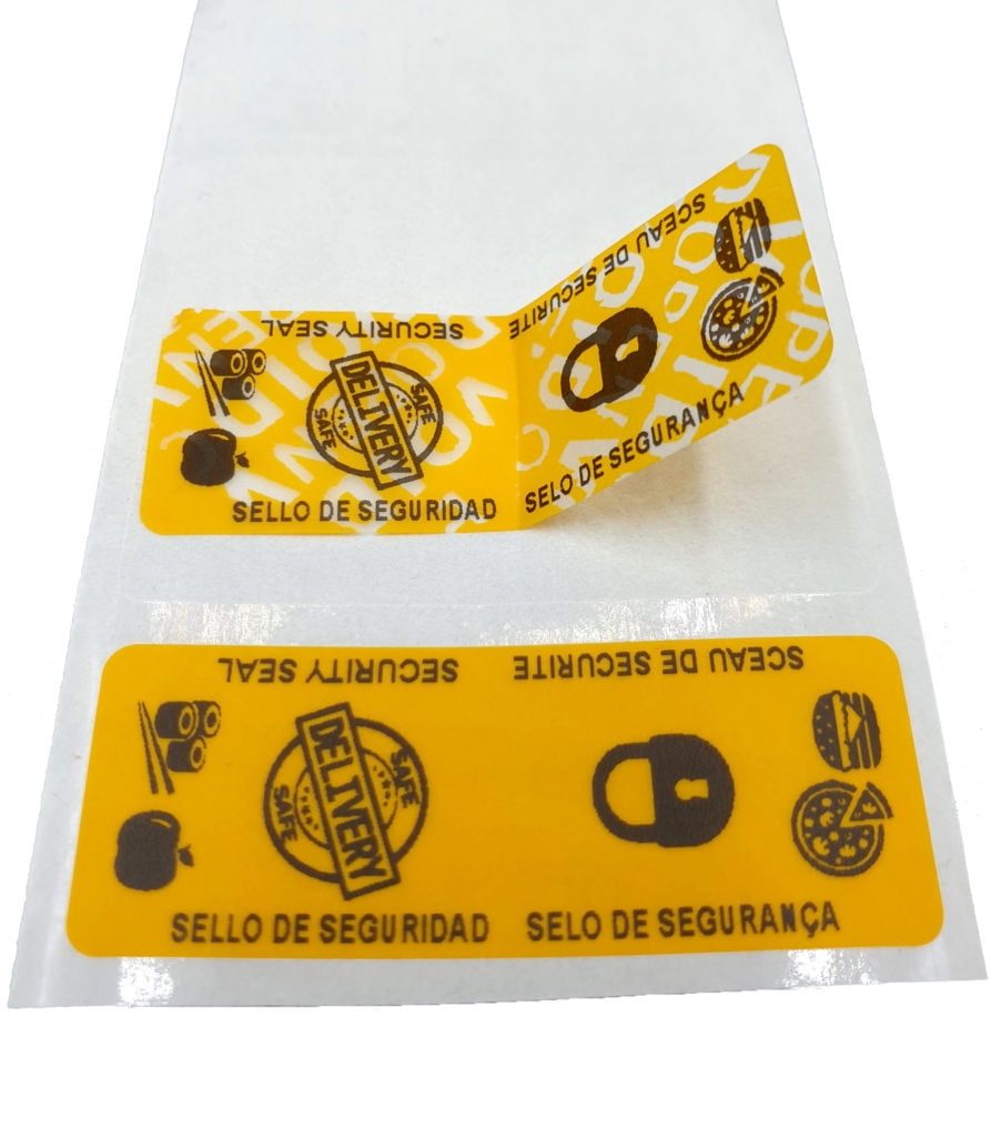 ETIQUETAS VOID DE SEGURIDAD PARA DELIVERY